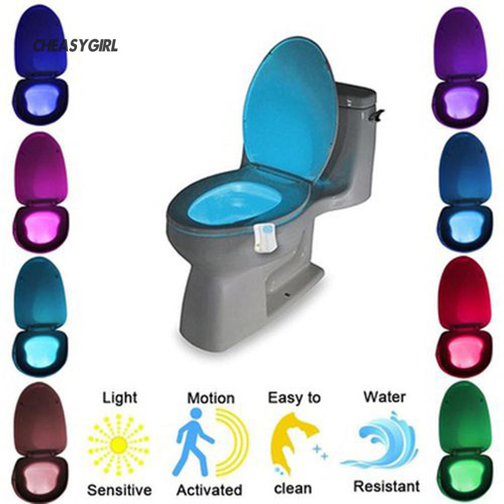 Toilet Bowl Light Energy Effective Motion Sensor 8 Colors LED Night ...