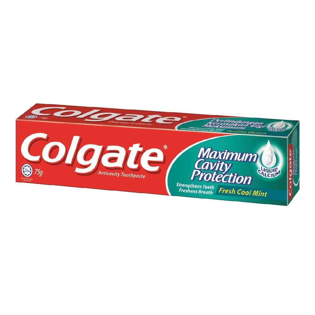 COLGATE-TOOTHPASTE-MAXIMUM CAVITY PROTECTION-FRESH COOL MINT-75g-JENAMA ...