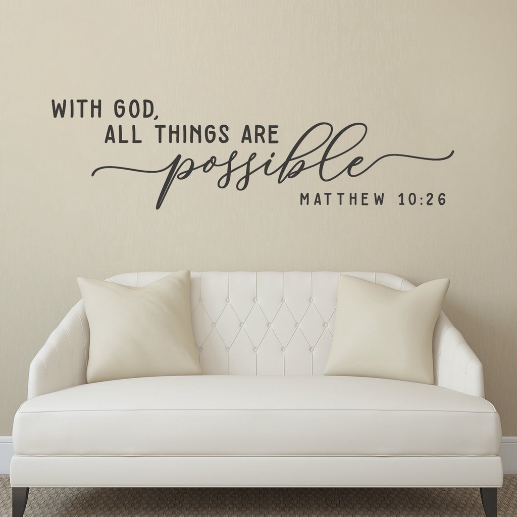 Scripture Wall Decal Home Decor Bible Verse Vinyl Wall Sticker ...
