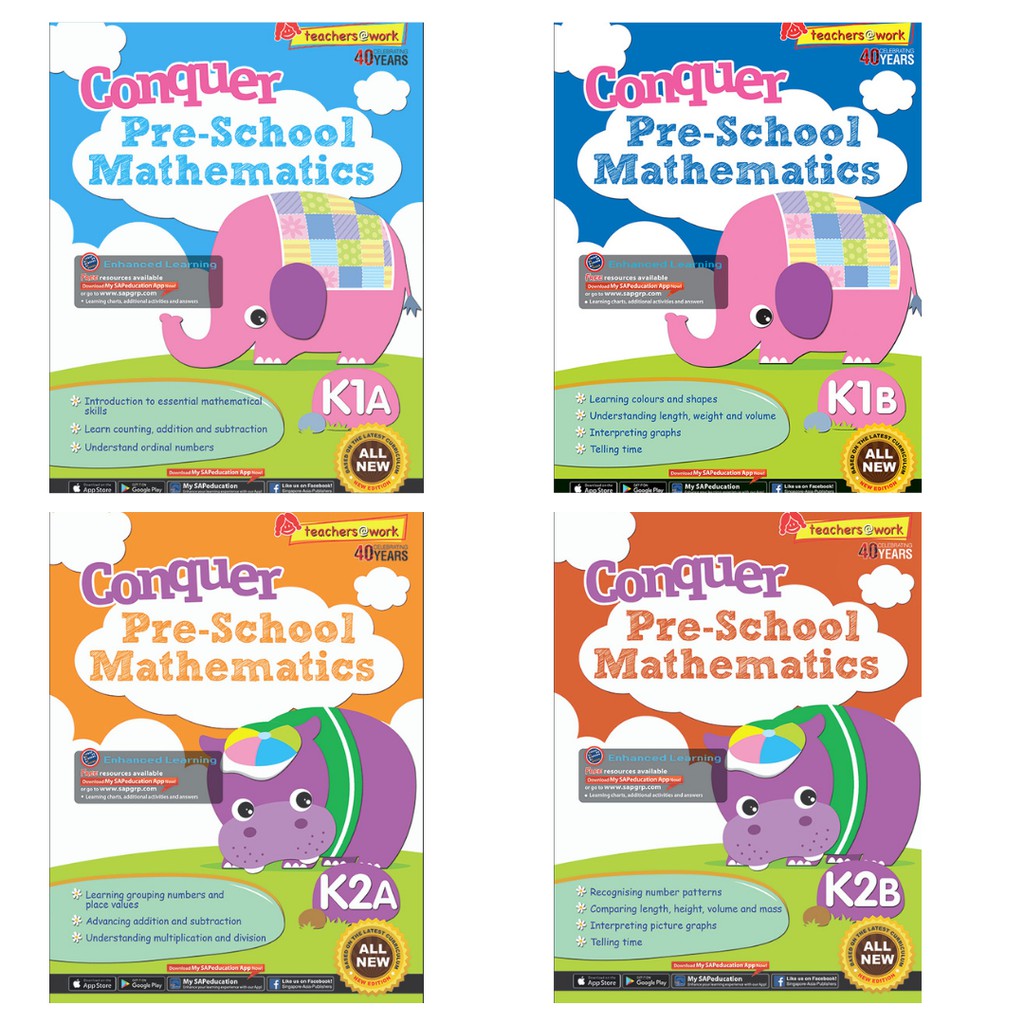 Conquer Pre-School Mathematics Series 1 - 4 | Topical | Pre-School Math ...