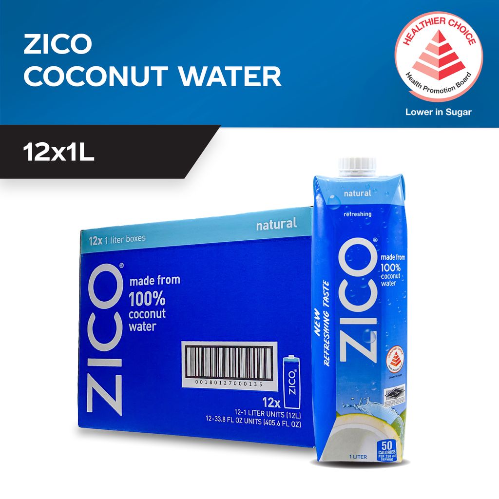[1 Carton] Zico Coconut Water (12x1L) | Shopee Singapore