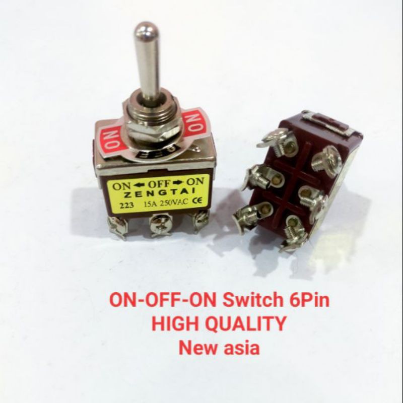On Off On Switch 6pin 2 Terminal 6pin On On 15a 250v Toggle Switch