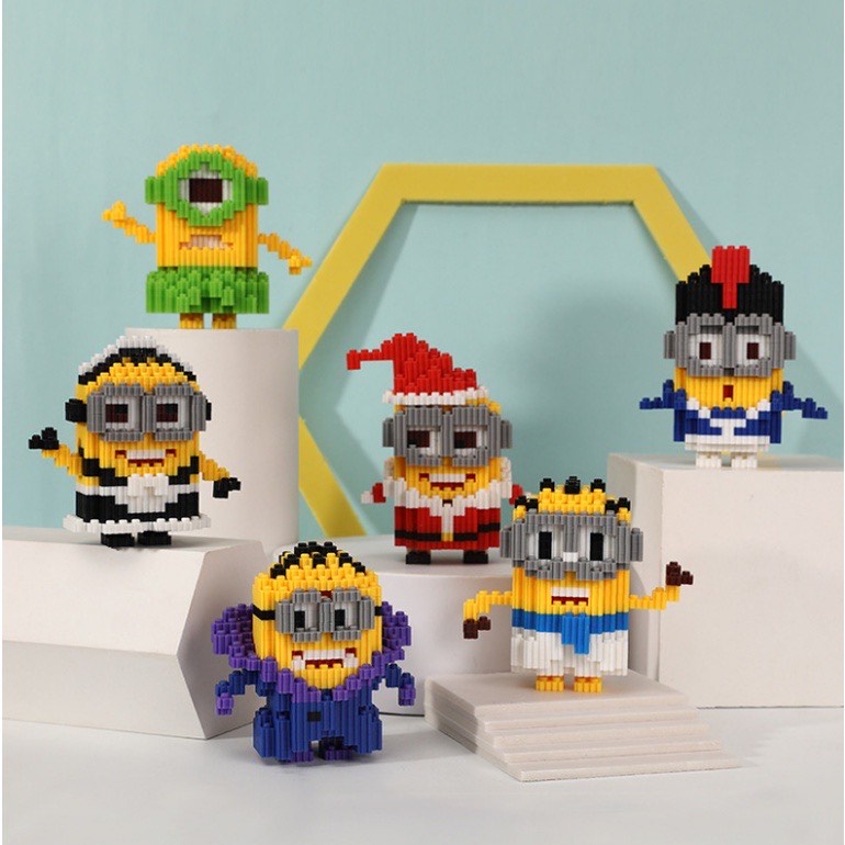 Nano block minion series children's educational toys Cartoon Building Blocks DIY Bricks Mini HC ...