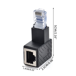 【PC】 Elbow Rj45 Male To Female Cable 90 Degree Adapter Lan Extension ...
