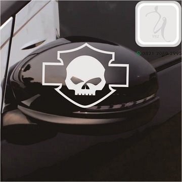 Cutting stickers for harley skull skull car, mirror stickers, body ...