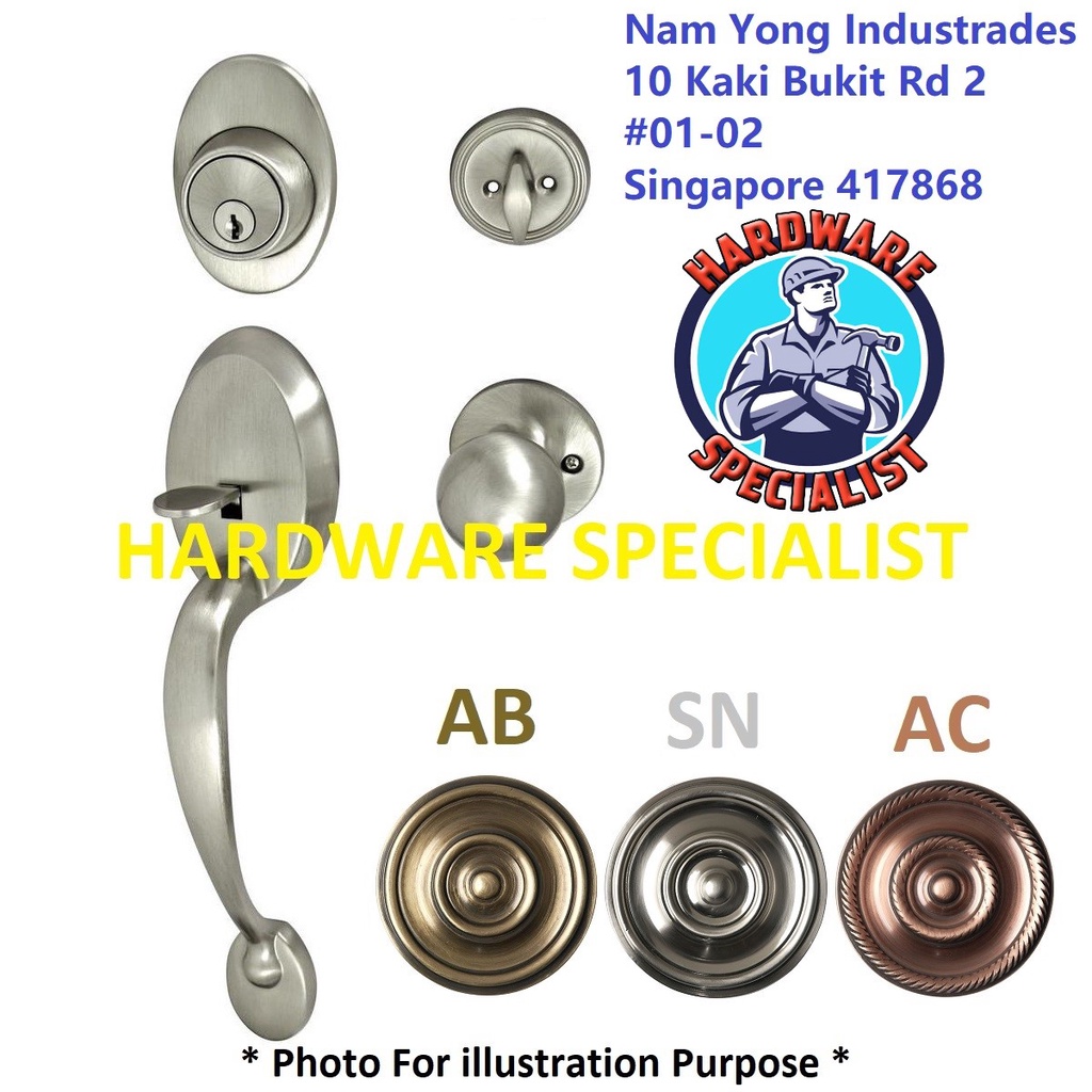Nelon 1219 / H1711 Entrance Door Handle Lockset | Shopee Singapore