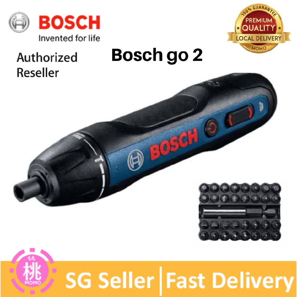 Bosch GO 2 Kit Smart Screwdriver (with 33pcs Drill Bits) | Shopee Singapore