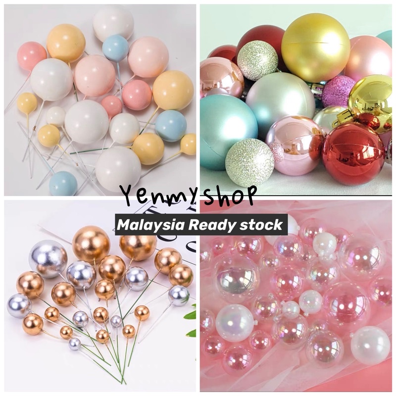 Colourful Ball Transparent Shinny Wish Ball Cake Decoration Cake Topper ...
