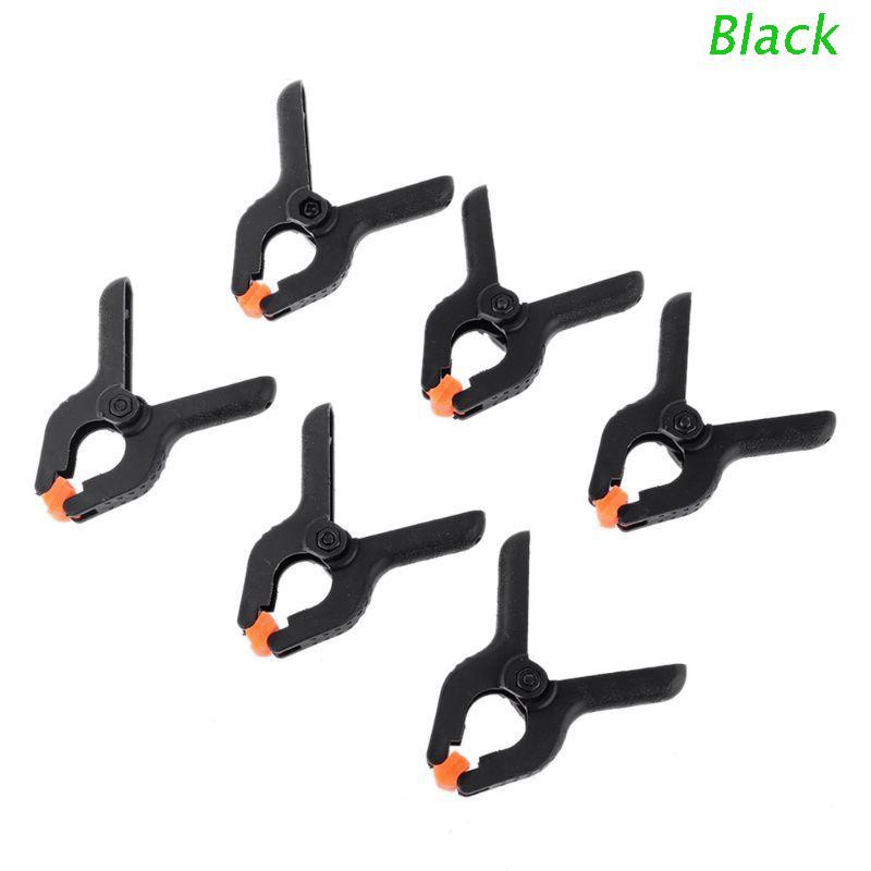 Black 6 PCS New Hard Plastic Micro Spring Clamps Set DIY Tools Clips ...