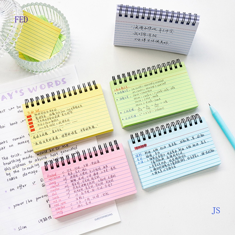 FED 50PCS Index Cards Ruled Flash Cards With Double Covers Record ...