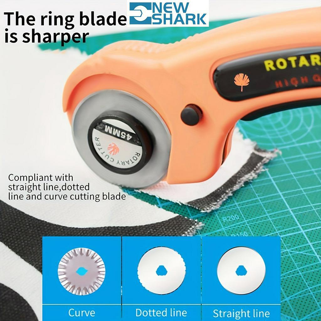 Rotary Cutter Set - 45mm Fabric Cutter, Replacement Rotary Blades,Ergonomic Rotary Cutter ...
