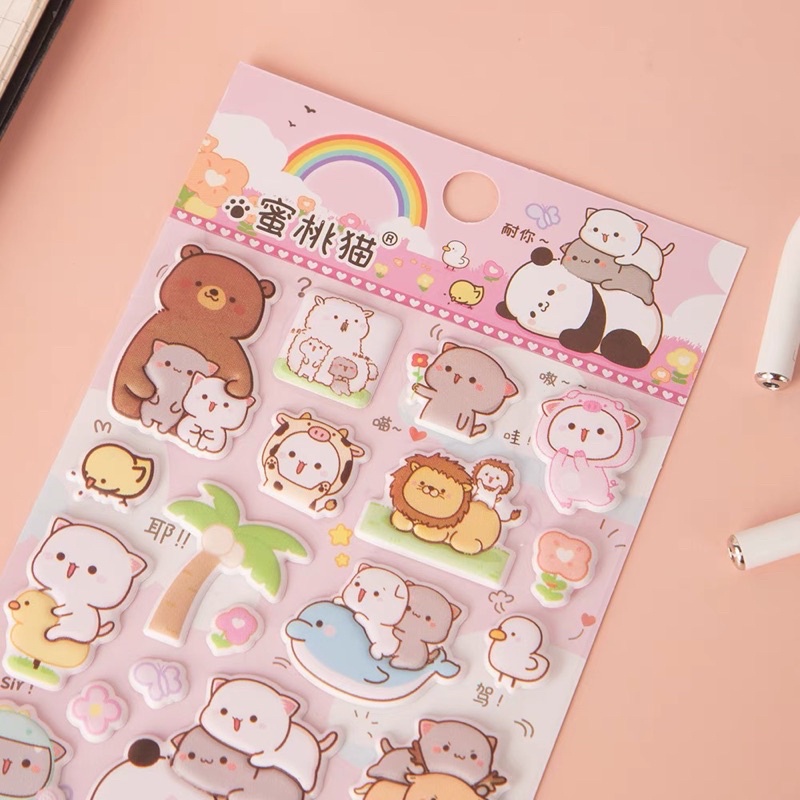 Peach and Goma Stickers | Shopee Singapore