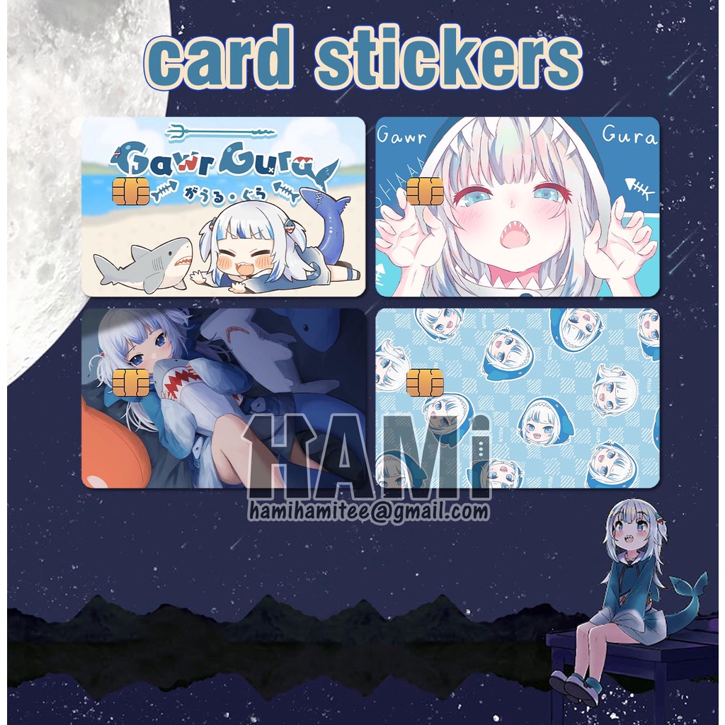 GAWR GURA ATM CARD STIKCER - HOLOLIVE STICKER - SHARKGIRL YOUTUBER ...