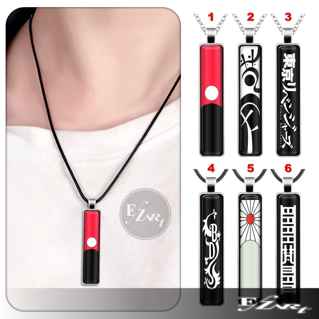 [EZ Art] ANIME Necklace TOKYO REVENGERS Rectangular Glass Pendant MODEL ...