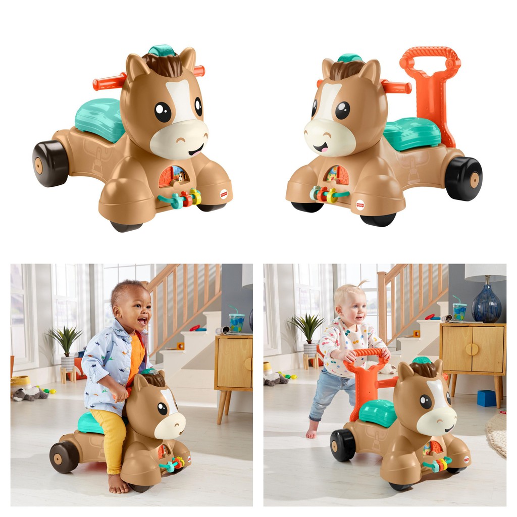CLEARANCE Fisher Price 3in1 Walk, Bounce & Ride Pony (walker, bouncer ...