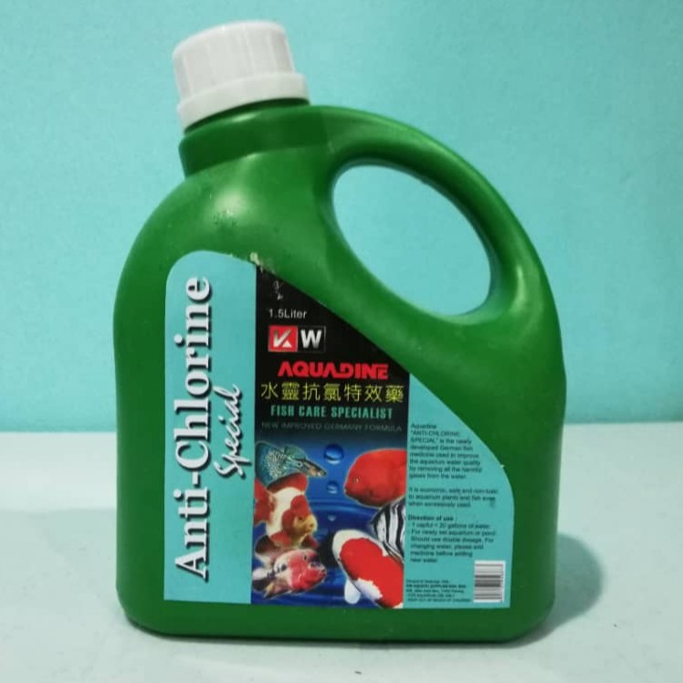Aquadine Anti Chlorine Special for Aquarium Fish 1.5L | Shopee Singapore