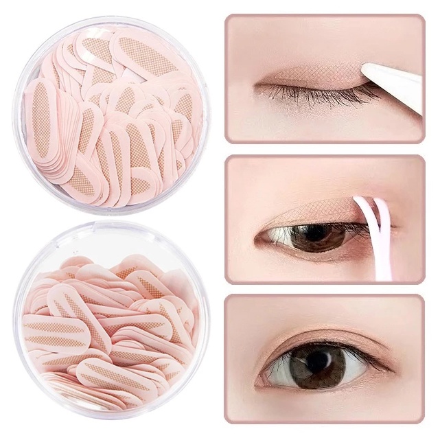 150 Pcs / Box Natural Invisible Double Eyelid Stickers / Lace Mesh Eye ...