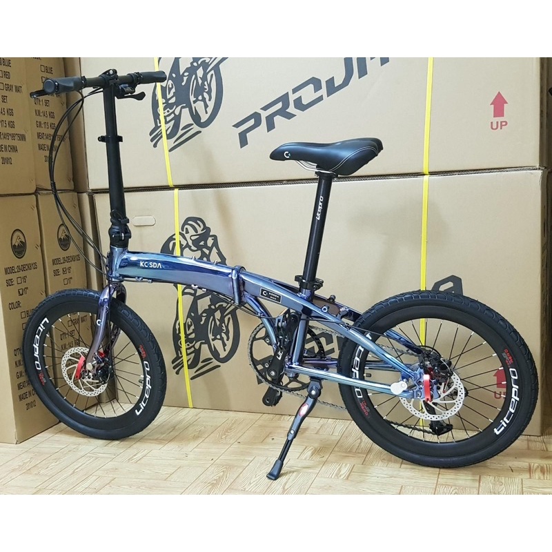 KOSDA 20inch folding bike Dolphin shape frame Chrome/electroplating Oil ...