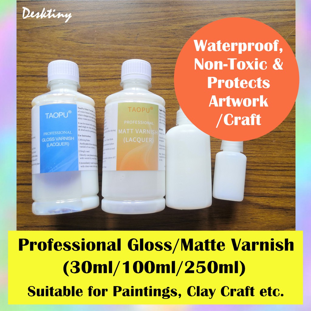 Non-Toxic Glossy / Matte Acrylic Varnish by Desktiny | Craft Sealant ...