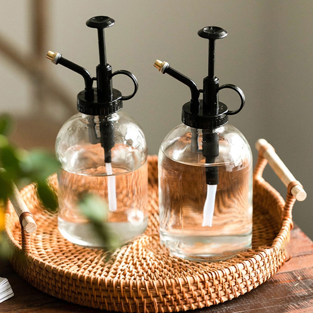 Glass Bottle Pastoral Plant Watering Box Spray Can Alcohol Jug ...