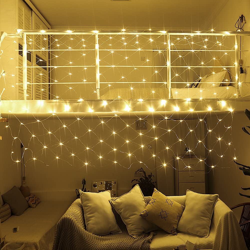 Deepavali Lights LED Net Mesh Light 3x2M 214LED LED Fairy Lights 8Modes ...