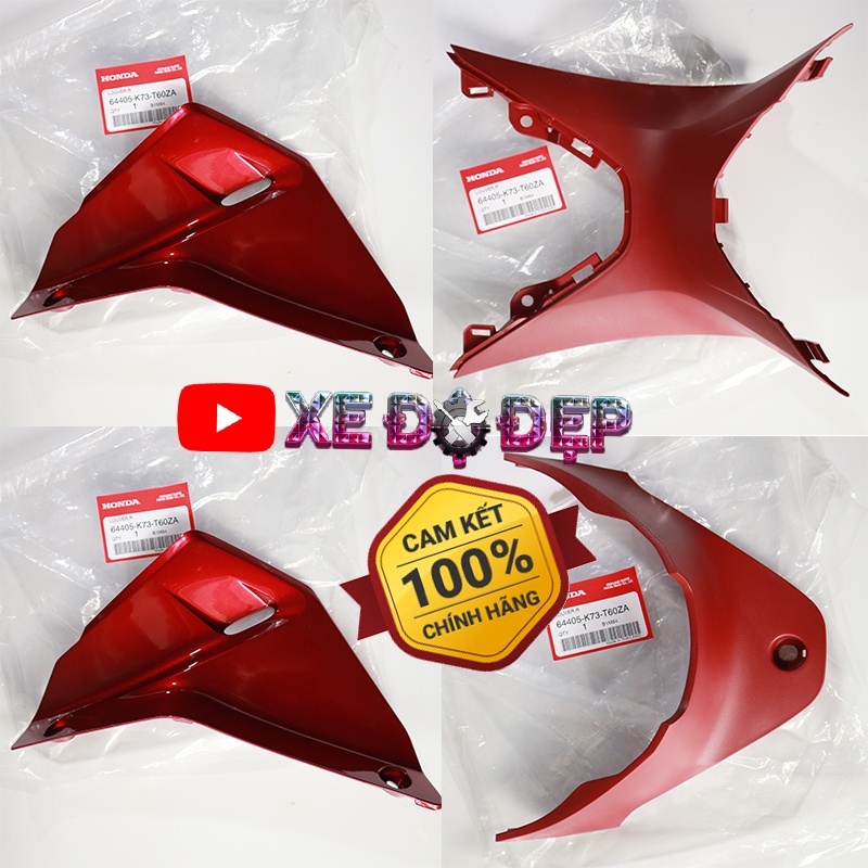 Wave 125i fairing, rough plastic, red fairing set fitted with Future ...