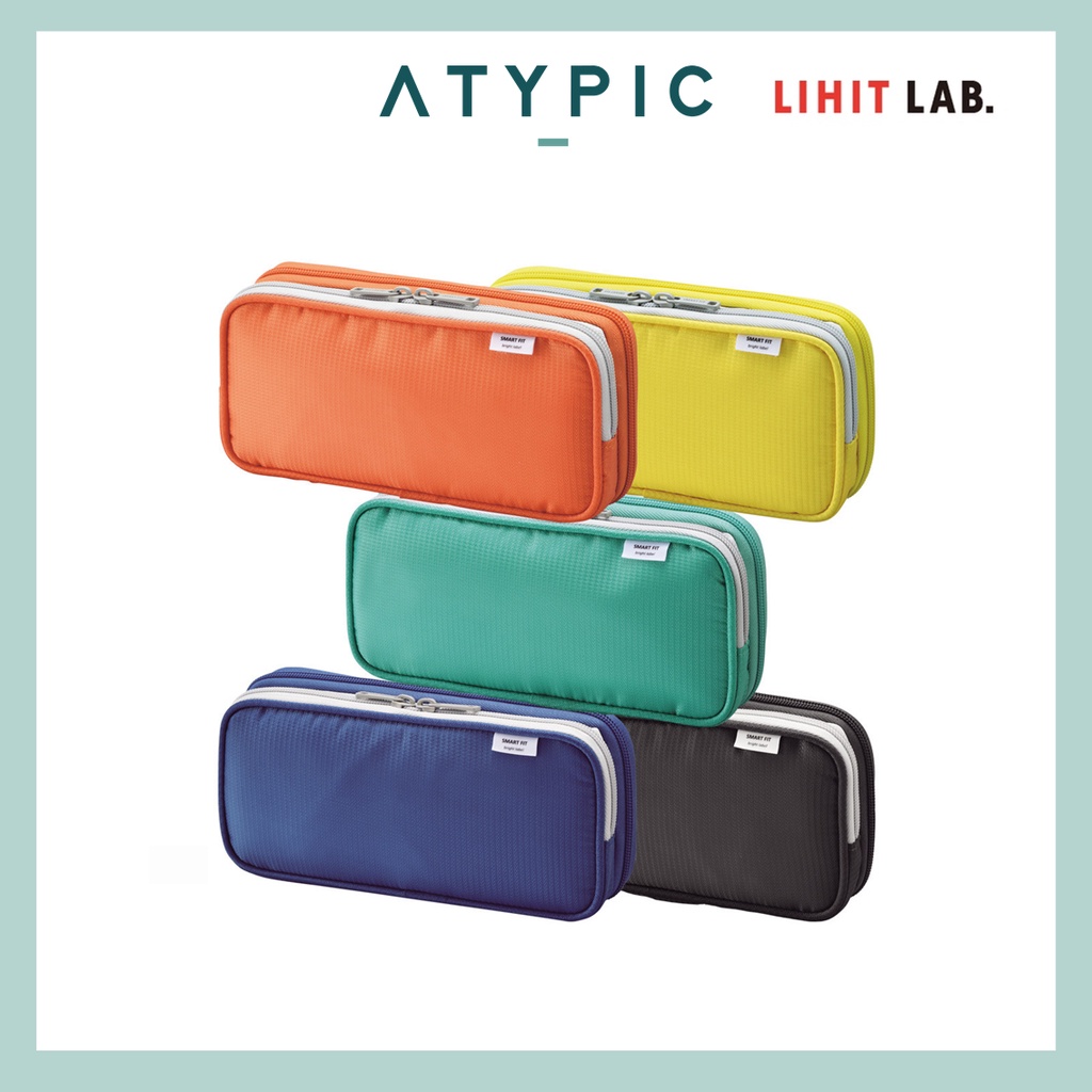 LIHIT LAB. SMART FIT Series Bright label Double-Sided Pencil Case S ...