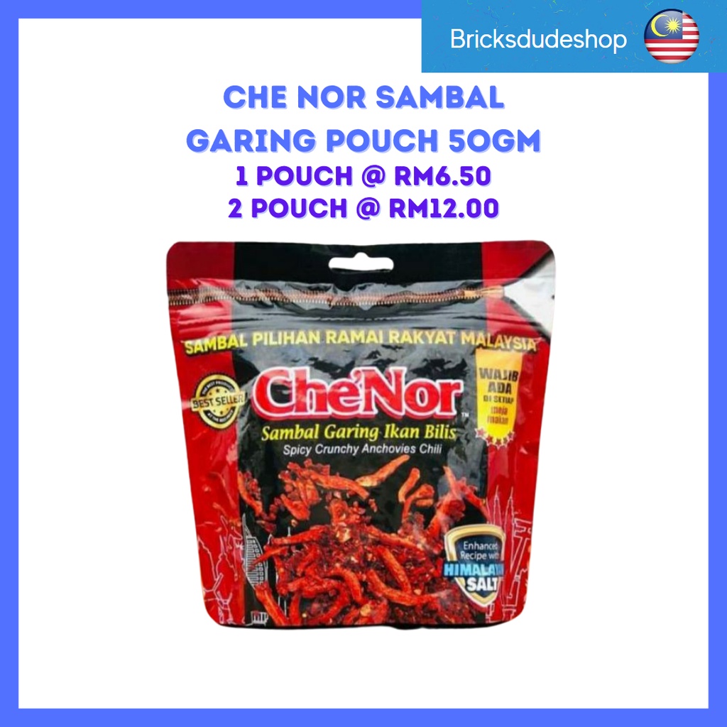 Save che nor Fried sambal pouch 50gm che nor Crispy sambal viral ...