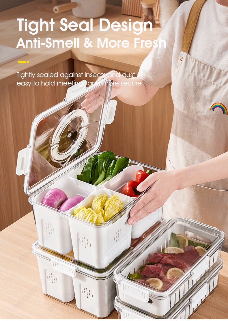 ODOROKU Multi Compartment Food Storage Containers with Lids Airtight ...