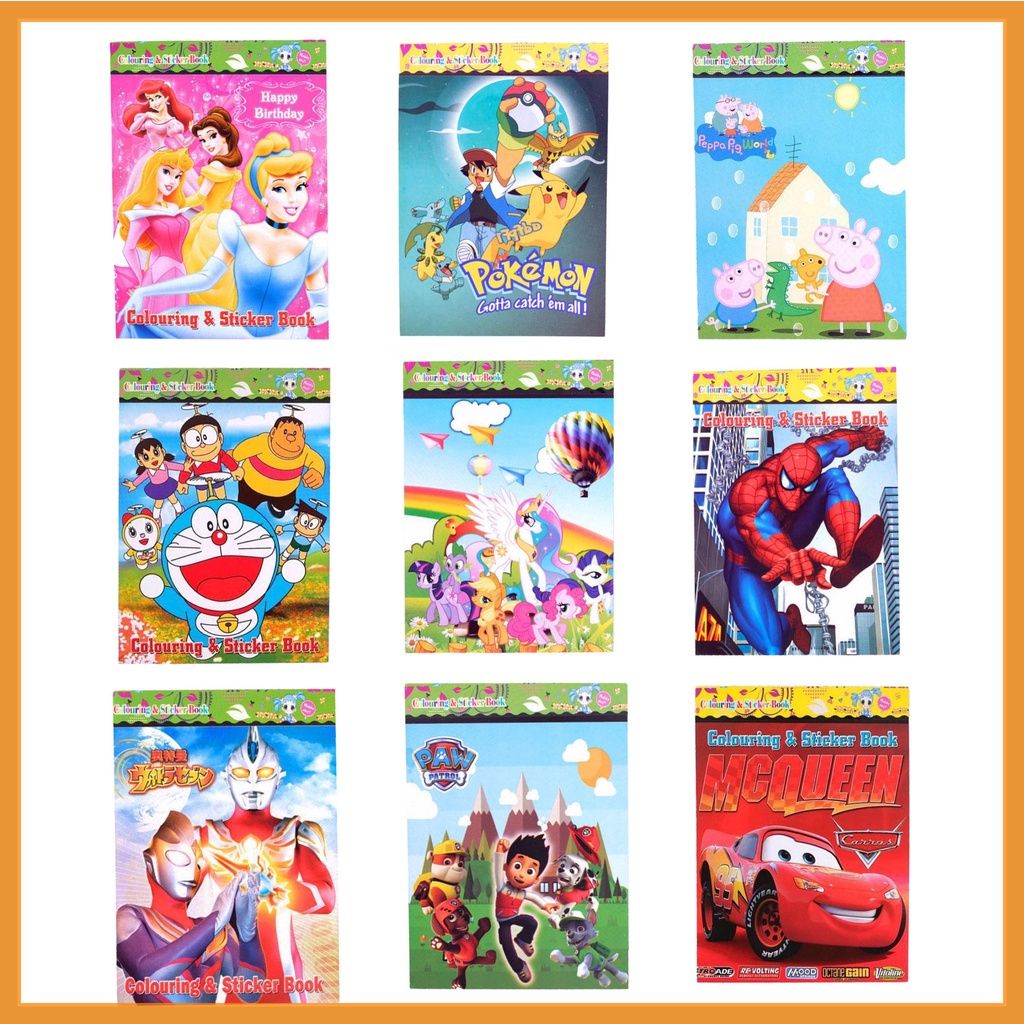 Cartoon Coloring Book Small Picture Book DIY Coloring Painting Book ...