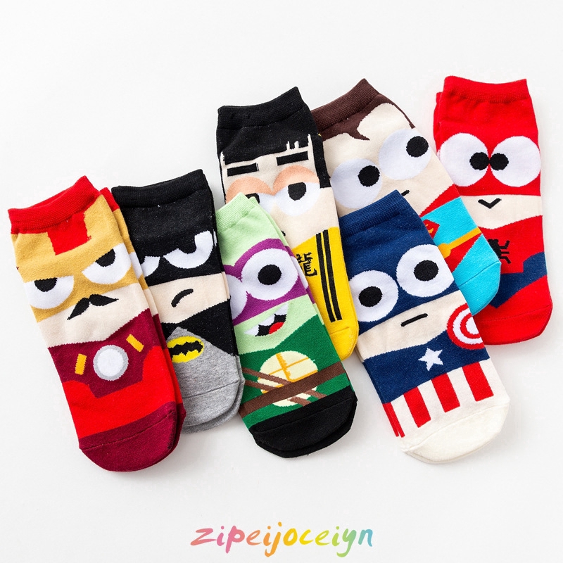 Super hero cartoon ankle socks men | Shopee Singapore