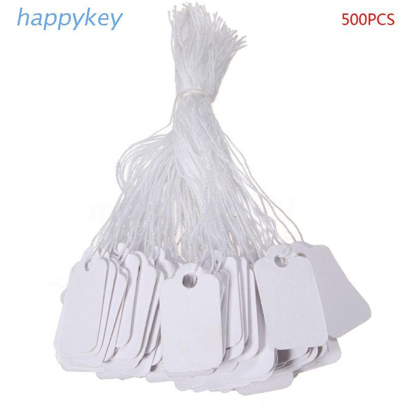 HAP 500 Pcs Price Label Tags String Watch Jewelry Clothing Writable ...