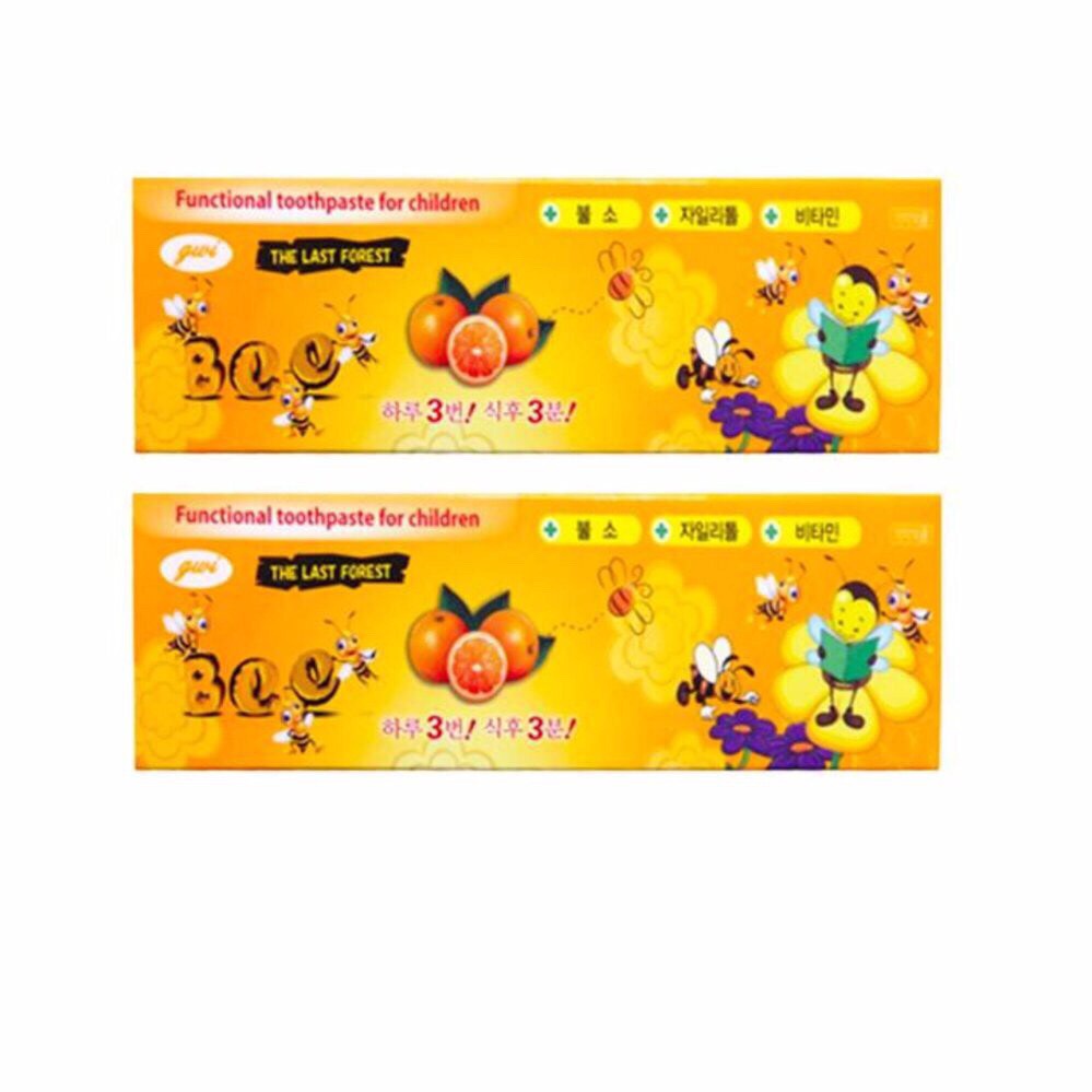 Bee Korean toothpaste 90g has 3 flavors (strawberry, orange, grape ...