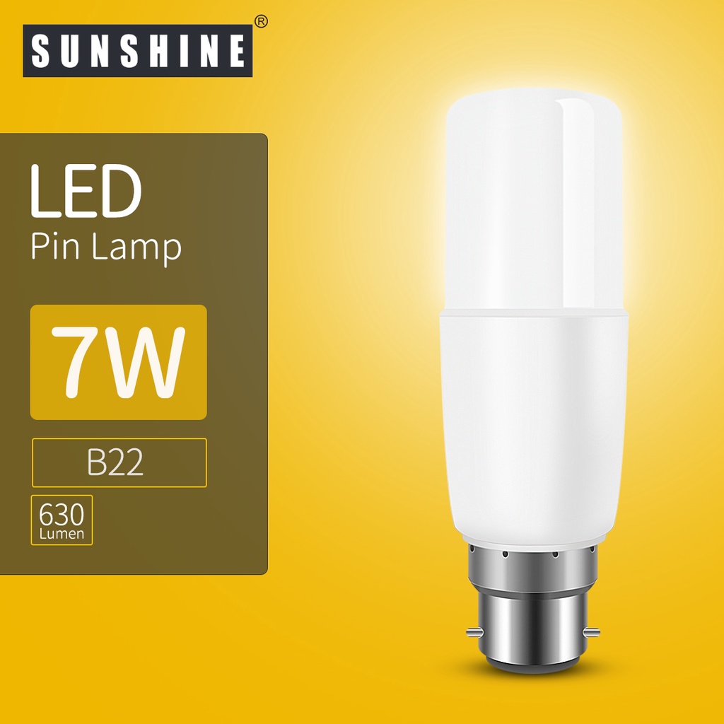 SUNSHINE LED Stick Light Bulbs 5W / 7W / 9W Base B22 PLC Pin Lamp Rod ...