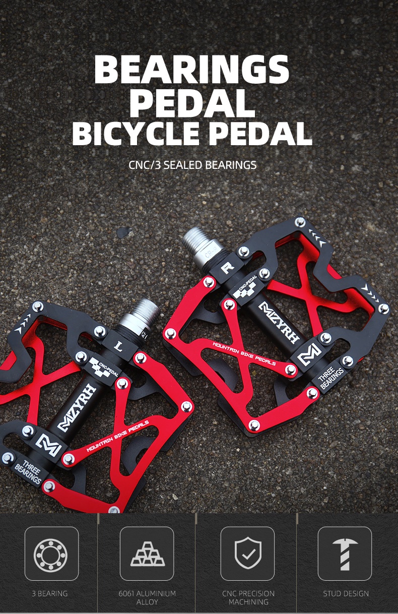 Mzyrh Y06 Bike Pedals Ultralight Aluminium Alloy 3 Bearings Waterproof ...