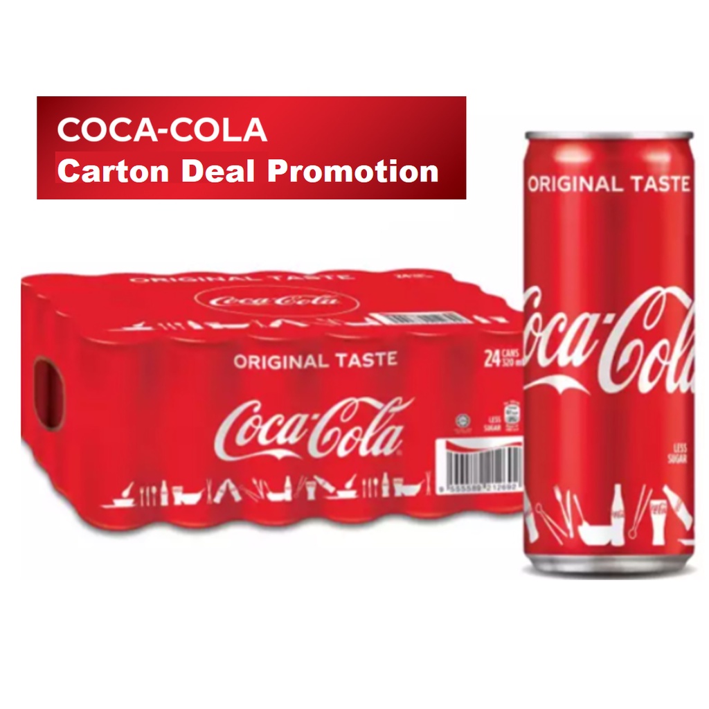 Coca Cola Can Coke Carton Deal (Original Taste) [CNY Sale ] | Shopee ...