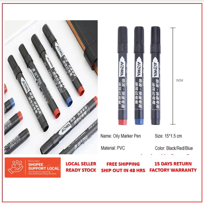 🏅SgReady📦Fast🚚-AOWA Marker Pen-Non Toxic Permanent Marker For Office ...