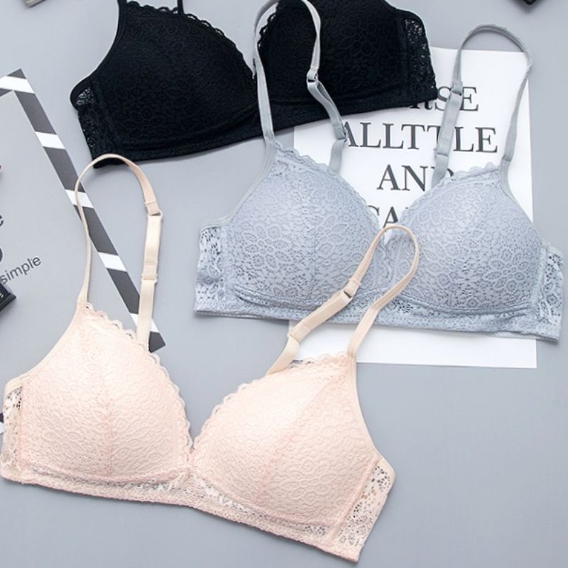 Japanese style A Cup comfortable bras beautiful Back straps non steel ...