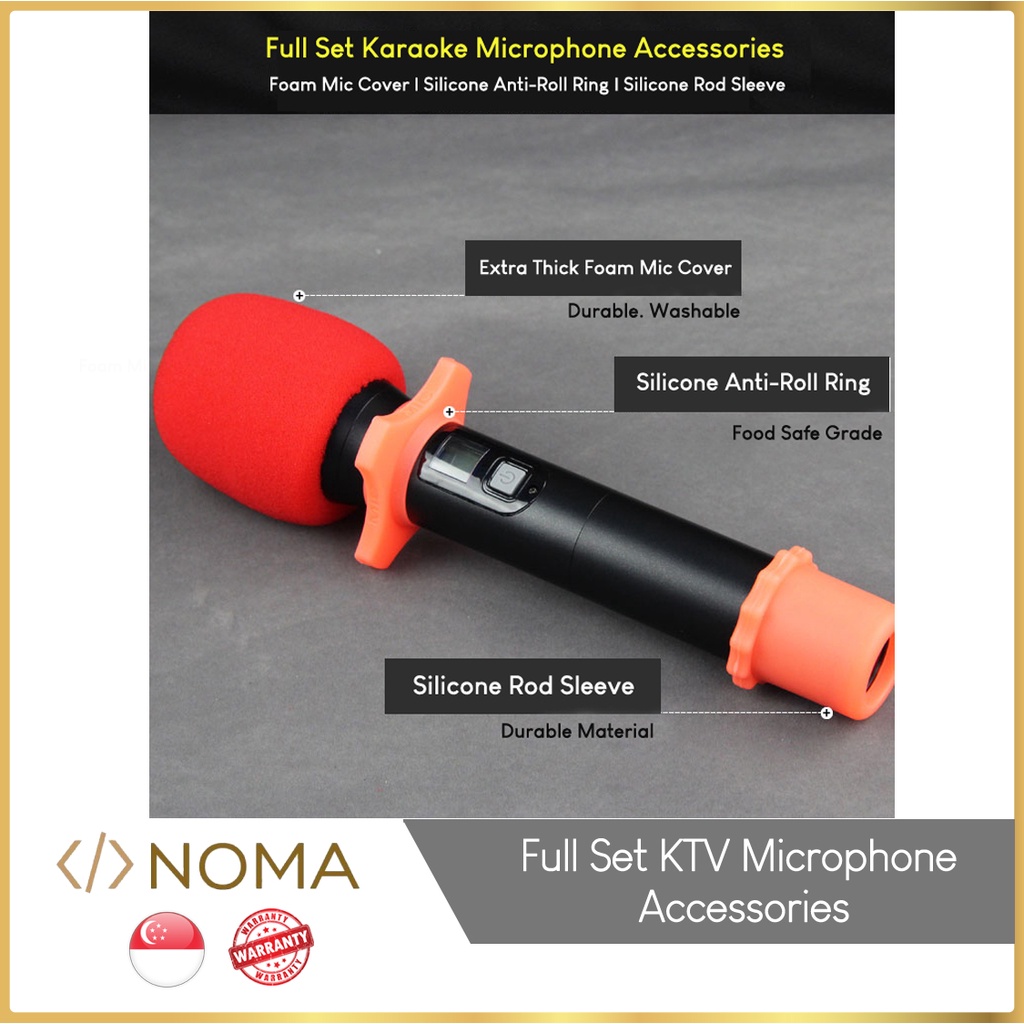 【SG】 Full Set Microphones Accessories | Foam Mic Cover. Silicone Anti ...