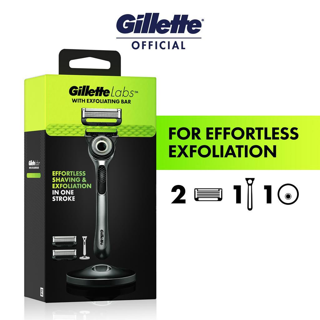 Gillette Labs with Exfoliating Bar Razor 1 Handle + 2 Razor Blade ...