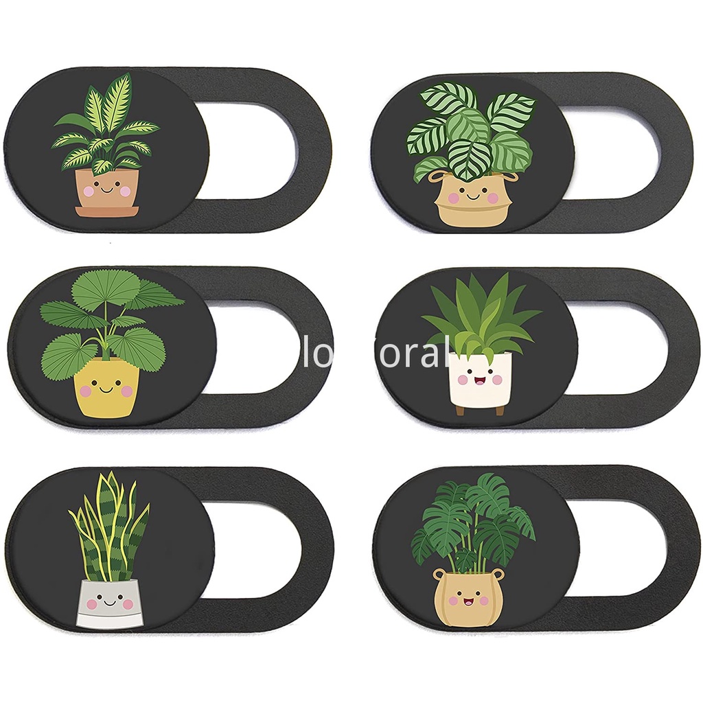ColorCoral 6pcs Laptop Camera Cover Slide Cute for Plant Lady Web ...