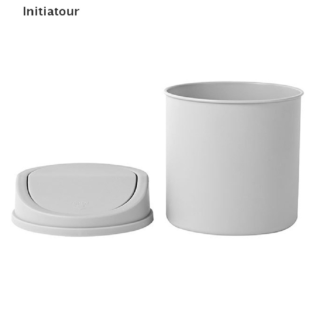 [Initiatour] Mini Desktop Bin Small Trash Can Tube with Cover Bedroom ...