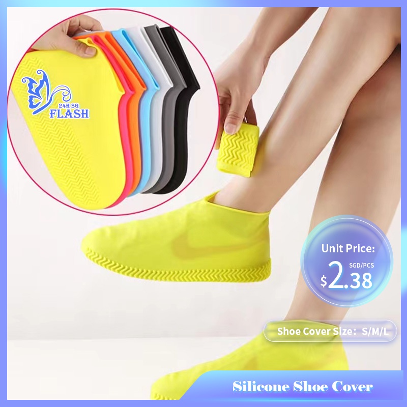 ⚡SG HOT SALE⚡Anti Slip Silicone Water Proof Shoe Cover Rain Boot Cover ...