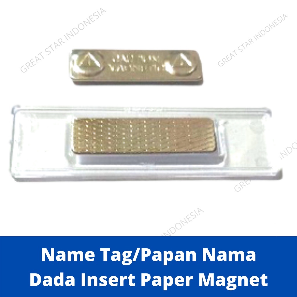 NAME TAG INSERT PAPER MAGNET / Magnetic Paper Insert Chest Nameplate ...
