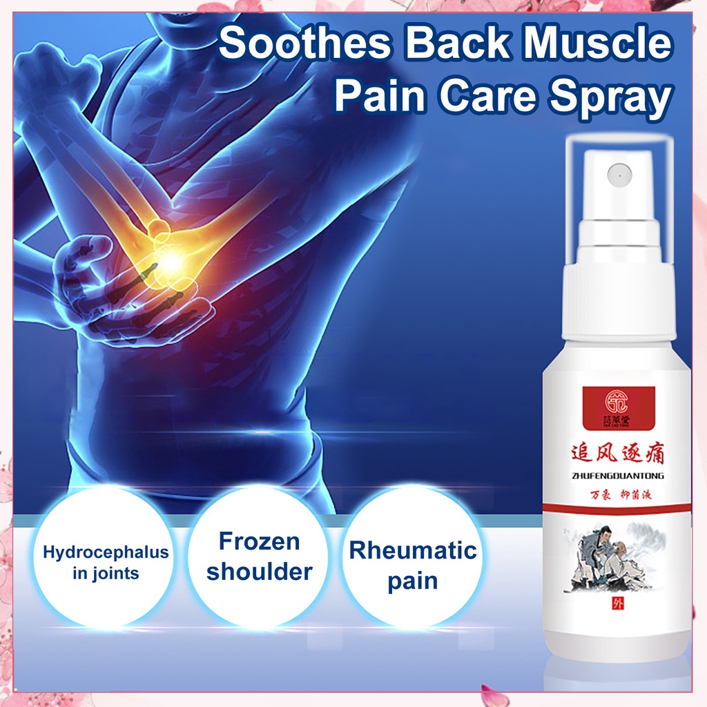 60ml Pain Relief Spray Mild to Skin Reduce Muscle Tension Natural ...