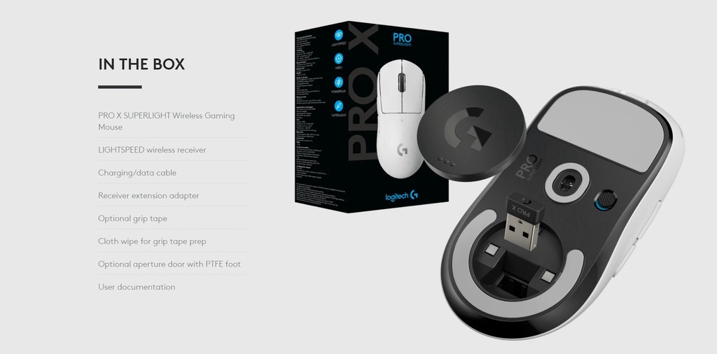 Logitech G PRO X Superlight Ultra lightweight Wireless Gaming Mouse ...