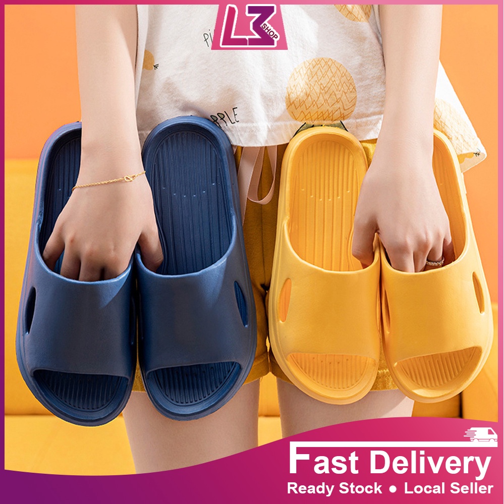 Ready Stock EVA Slippers Men's Women's Sandals Loose Home Slippers ...