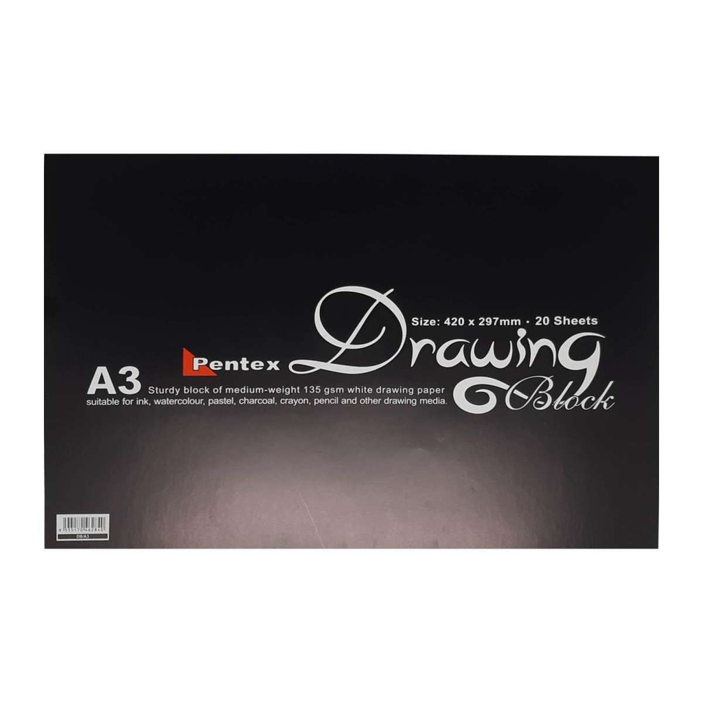 A3 Pentex Drawing Block ( Pack Of 5 ) | Shopee Singapore