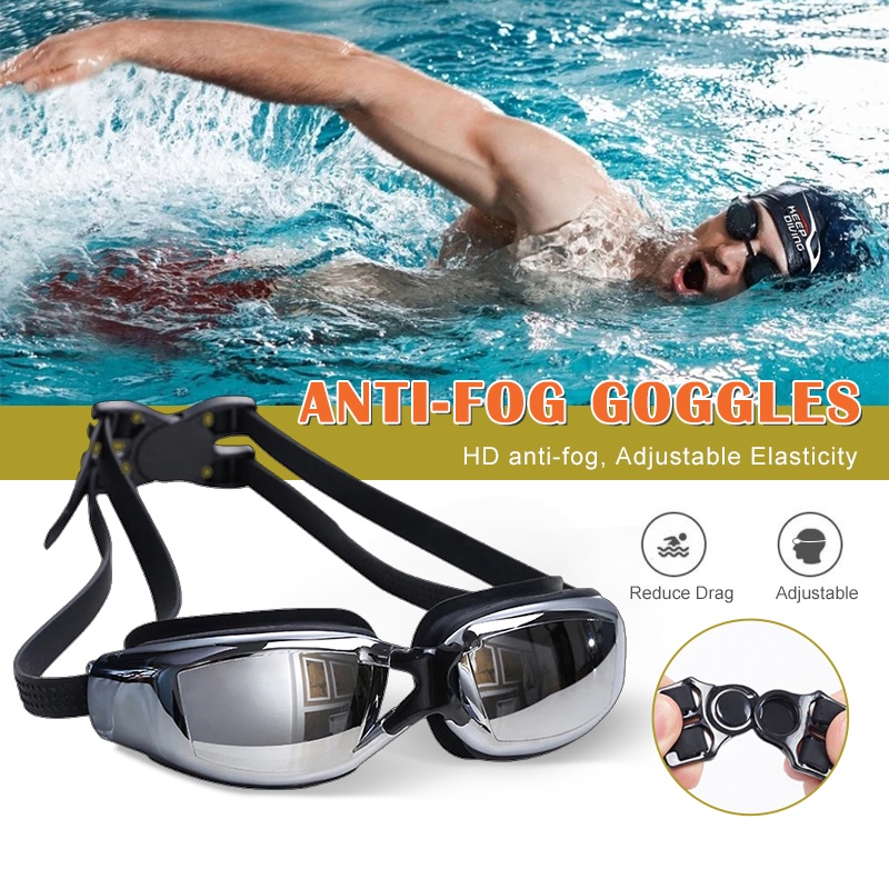 Reflective Optical Swimming goggles Prescription Power Degree Anti fog ...