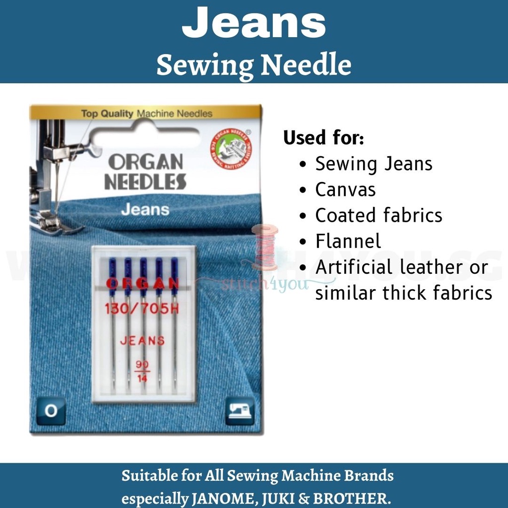 (Home Use)Organ Jean Needles Home Sewing Machine, slim ballpoint for ...